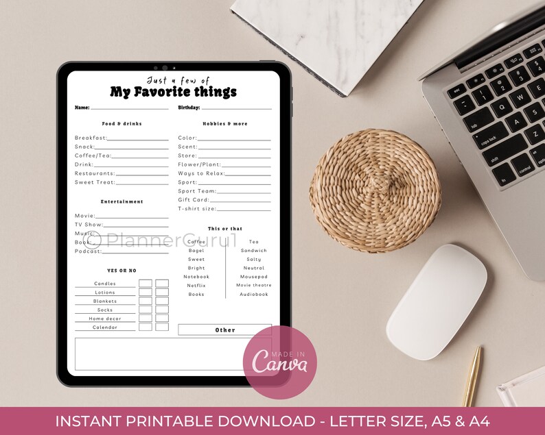 Employee Favorites Survey, Printable Coworker Questions, All About Me ...