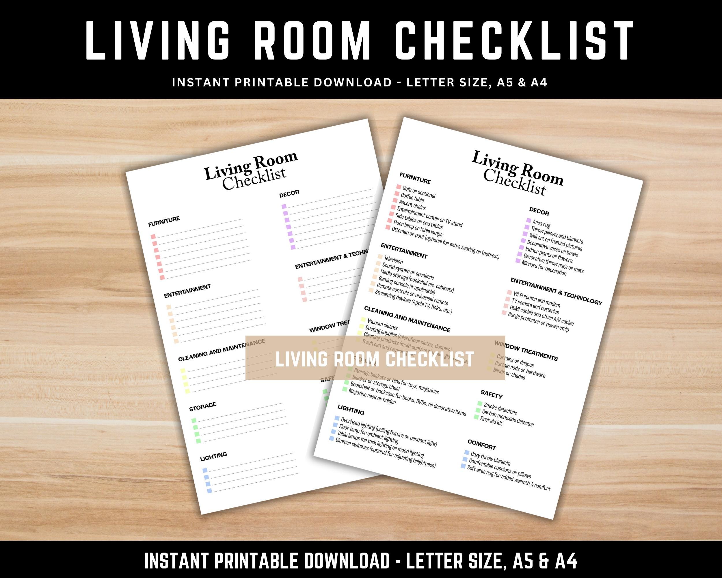New Home Essentials Checklist Bundle - Moving Checklist Printable ...