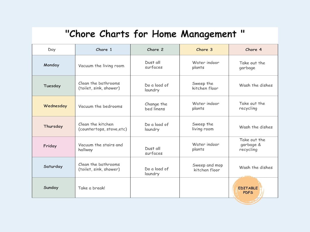 Printable Home Management, Household Planner Printables, Home ...