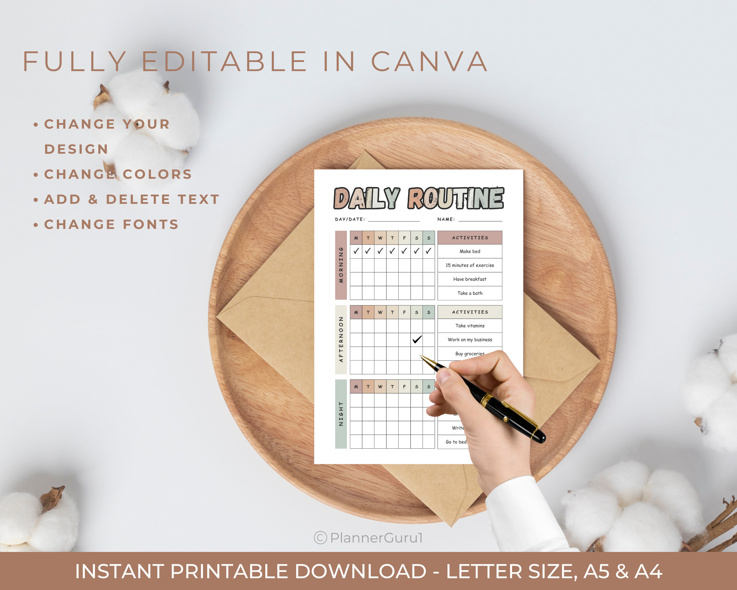 Printable Daily Schedule Template for Kids, Daily Schedule for ...