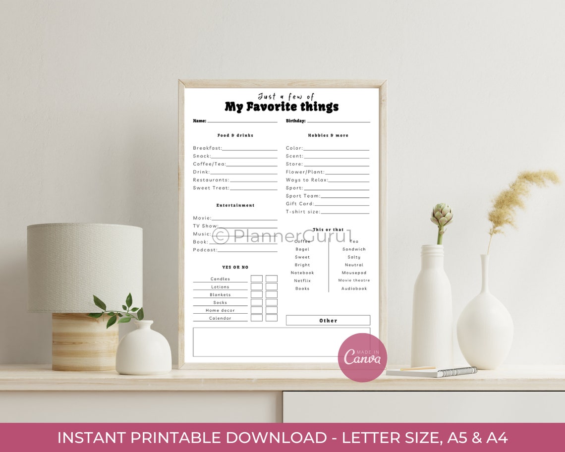 Employee Favorites Survey, Printable Coworker Questions, All About Me ...