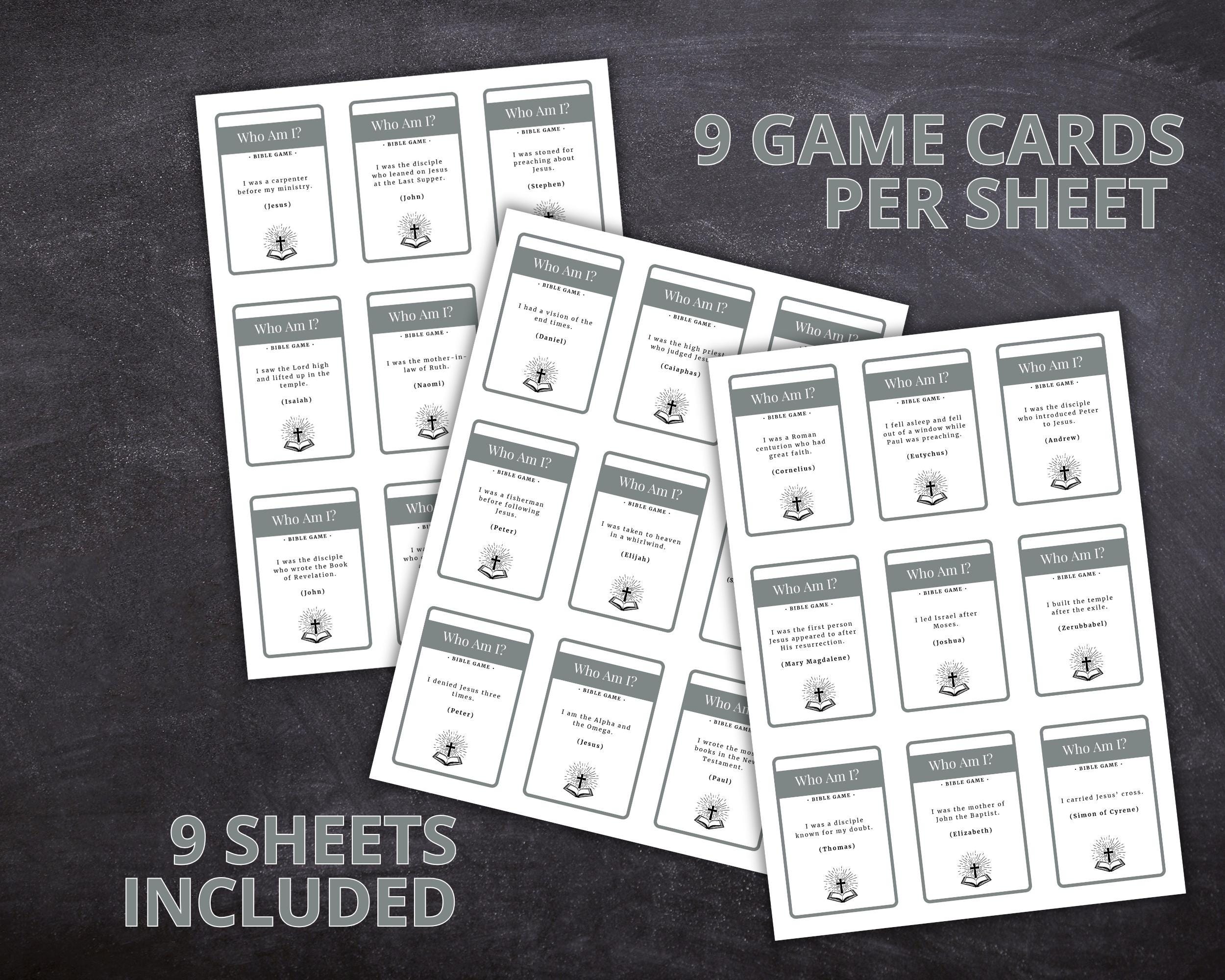 Who Am I? Bible Game | Fun Printable Christian Board Game | Bible Study ...