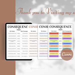 Customizable Consequence Chart, My Actions Have Consequences, School ...