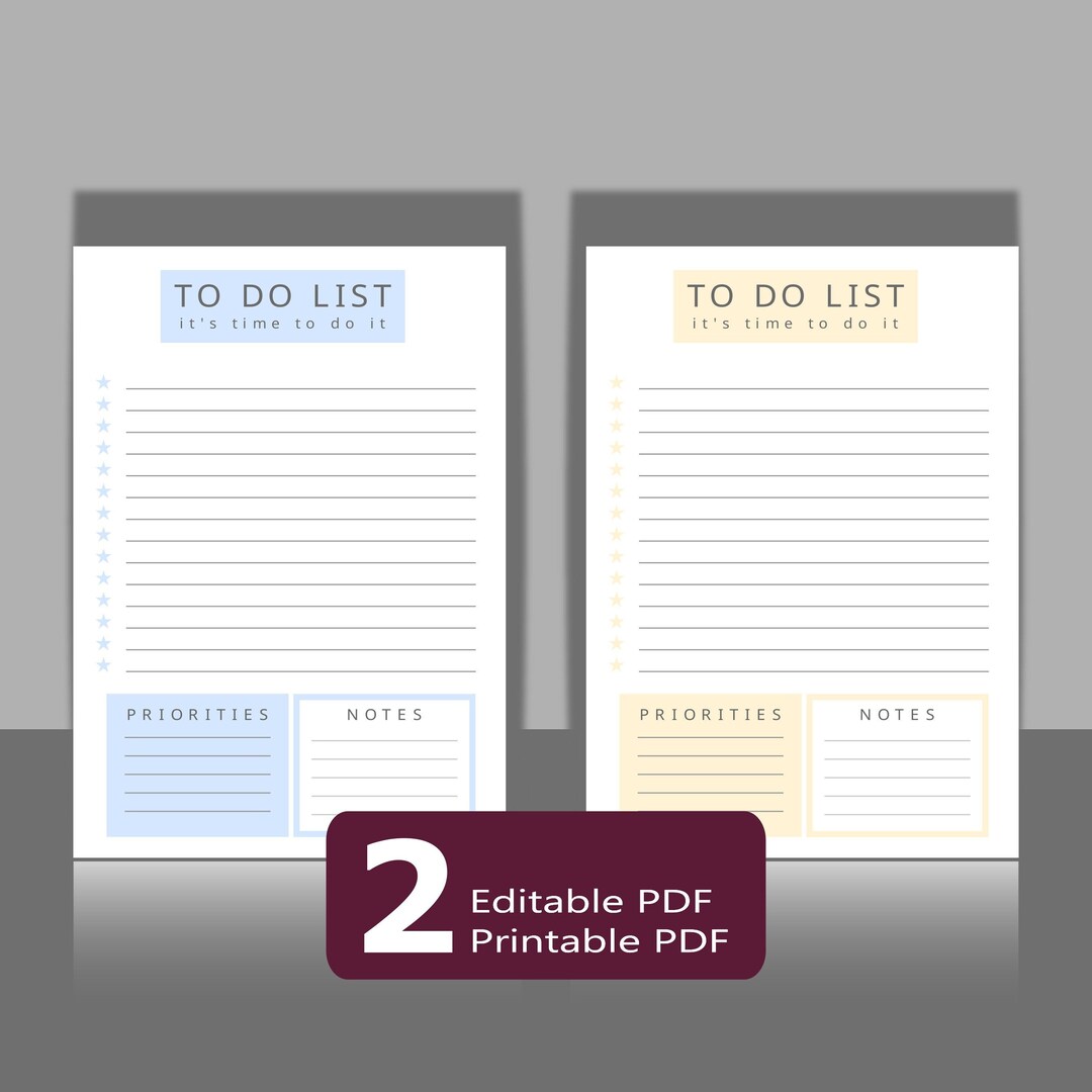 Printable Minimalist To-do List Digital To-do List PDF To-do List ...