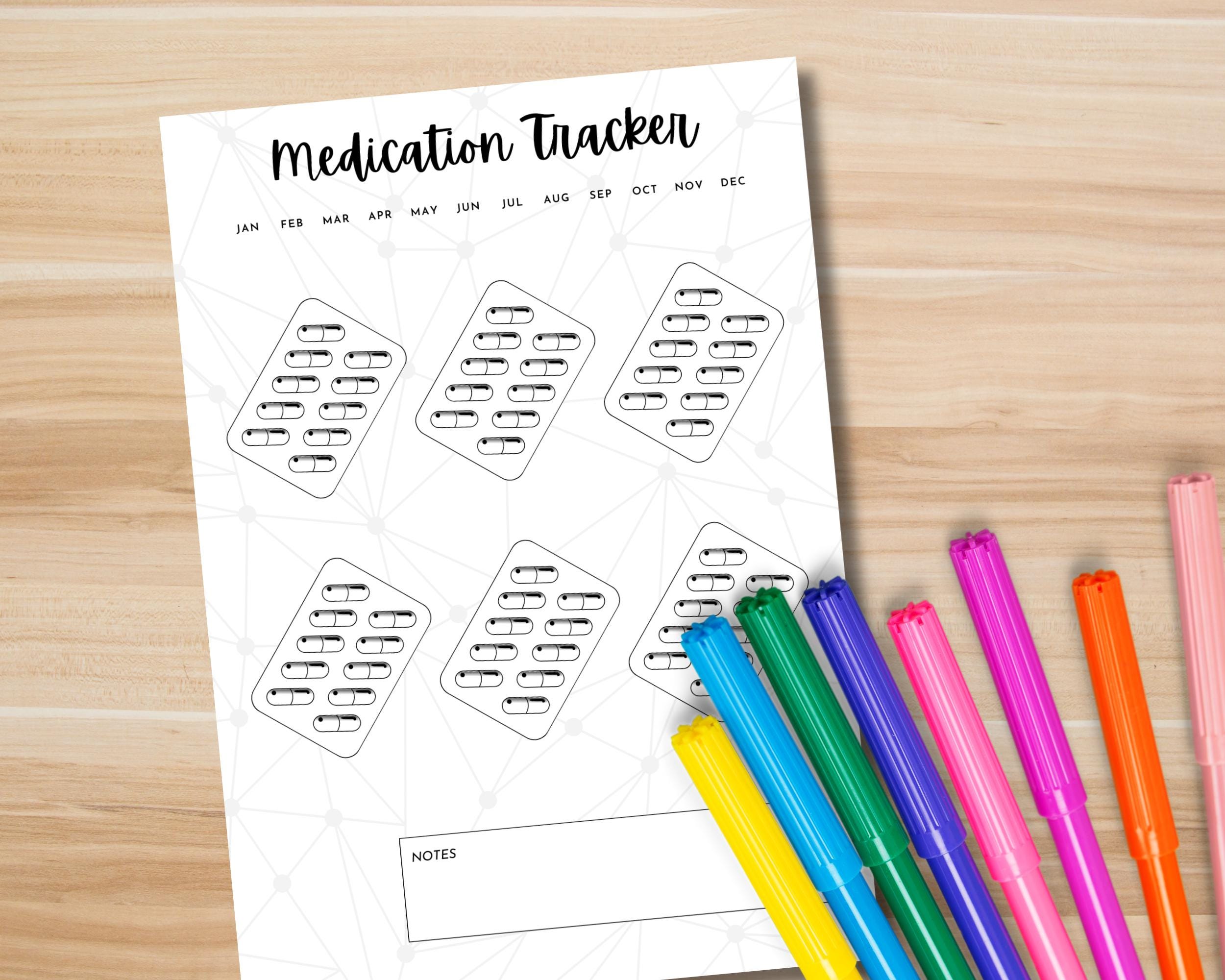 Medication Monthly Tracker - Printable Health Tracker - Medication Log ...