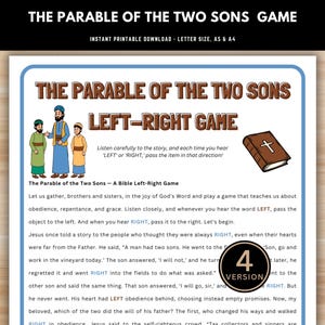 The Parable of the Two Sons Left-right Game - Printable Bible Activity ...