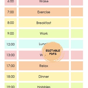 Daily Routine, Printable Daily Schedule, Responsibility Chart ...