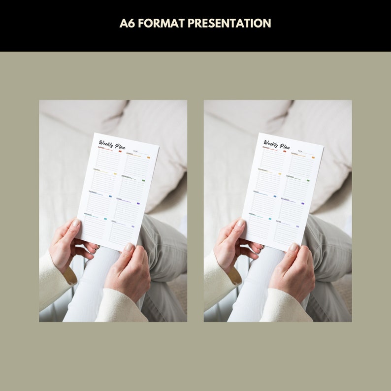 Editable Weekly Planner Printable, Digital Weekly Planner PDF Weekly ...