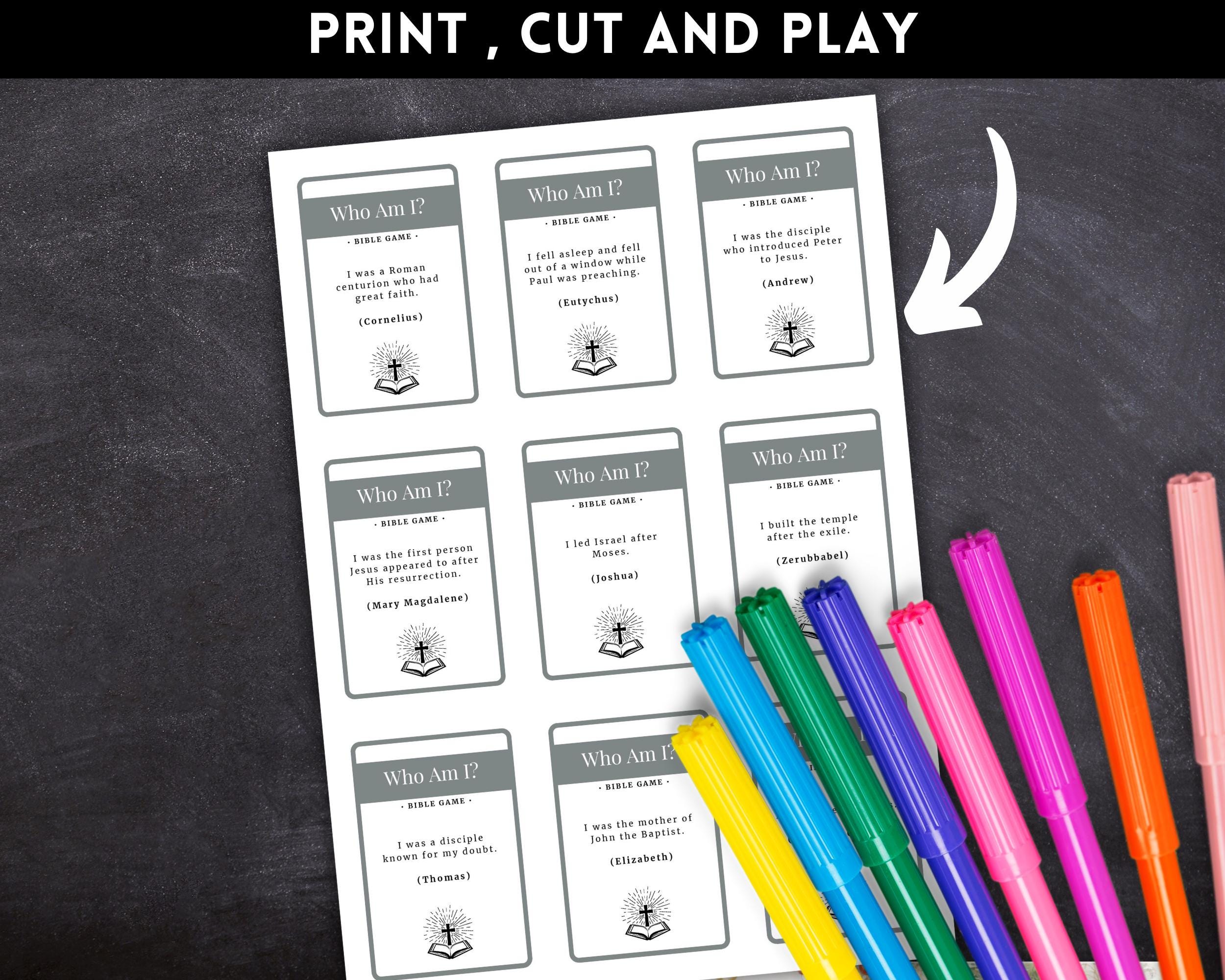 Who Am I? Bible Game | Fun Printable Christian Board Game | Bible Study ...