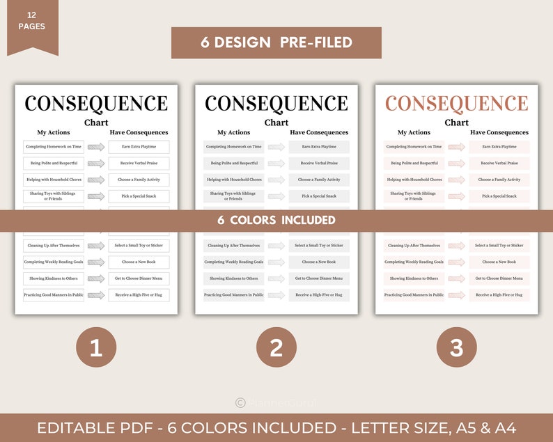 Customizable Consequence Chart, My Actions Have Consequences, School ...
