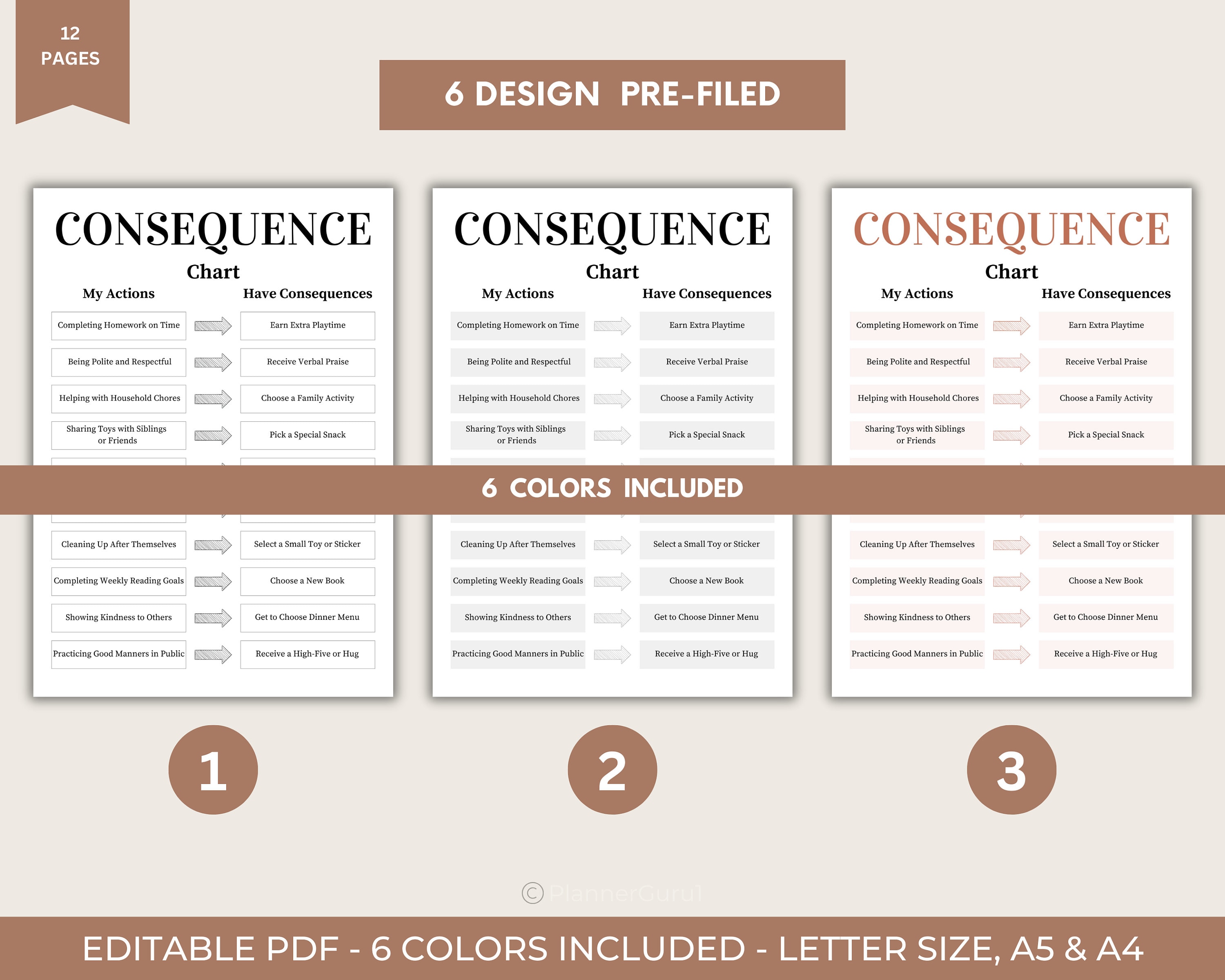 Customizable Consequence Chart, My Actions Have Consequences, School ...