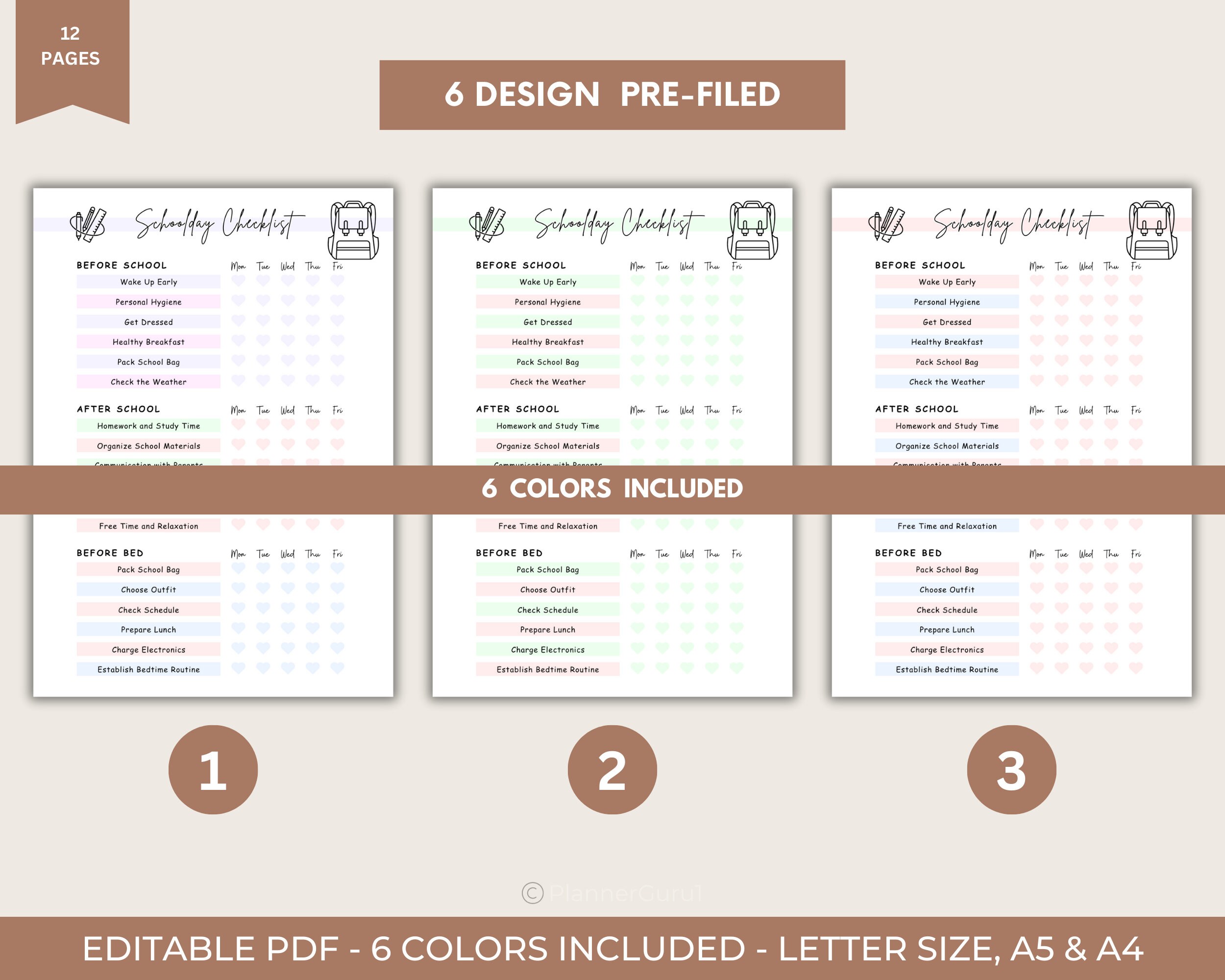 Editable Checklist for Kids With Daily Chores, Responsibility ...