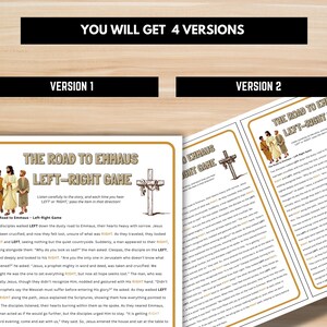 The Road to Emmaus Left Right Game - Printable Bible Story Game ...