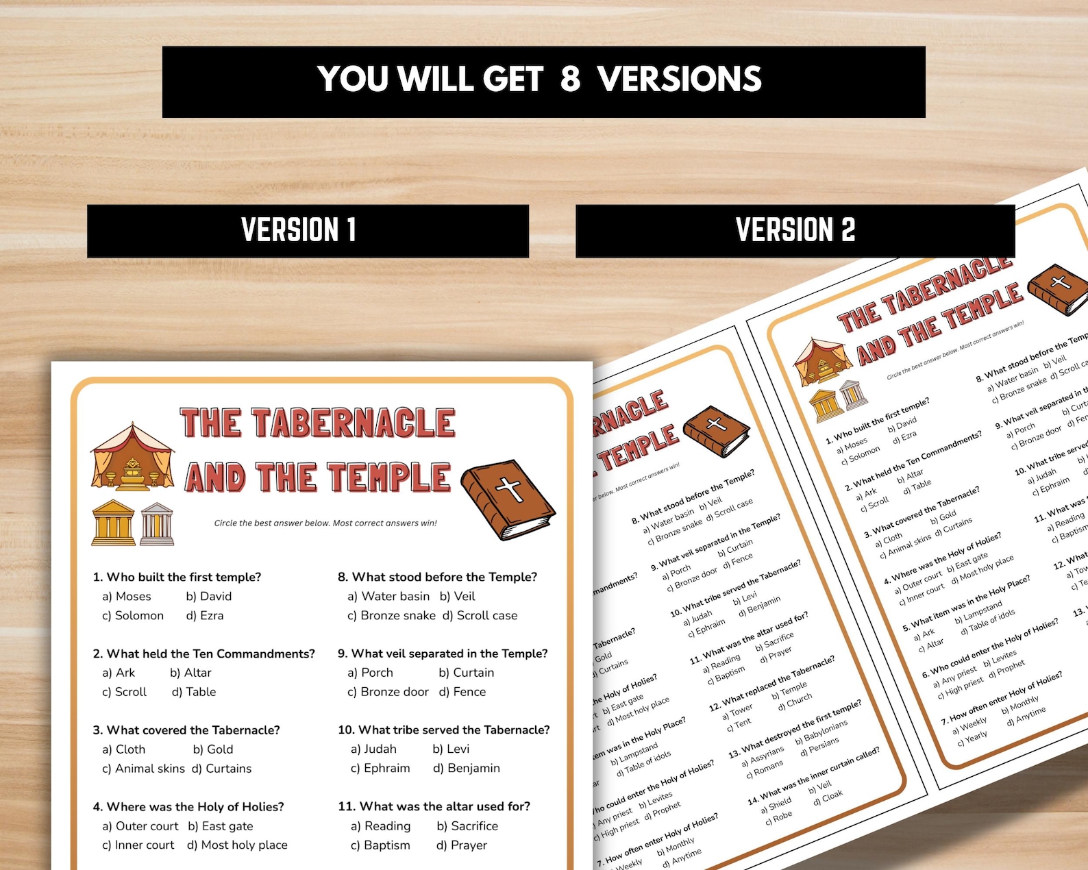 The Tabernacle and the Temple in the Bible Trivia Game – Christian ...