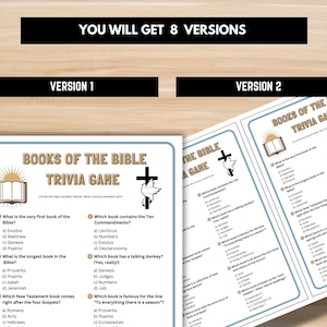 Books of the Bible Trivia Game - Printable Christian Game for Church ...