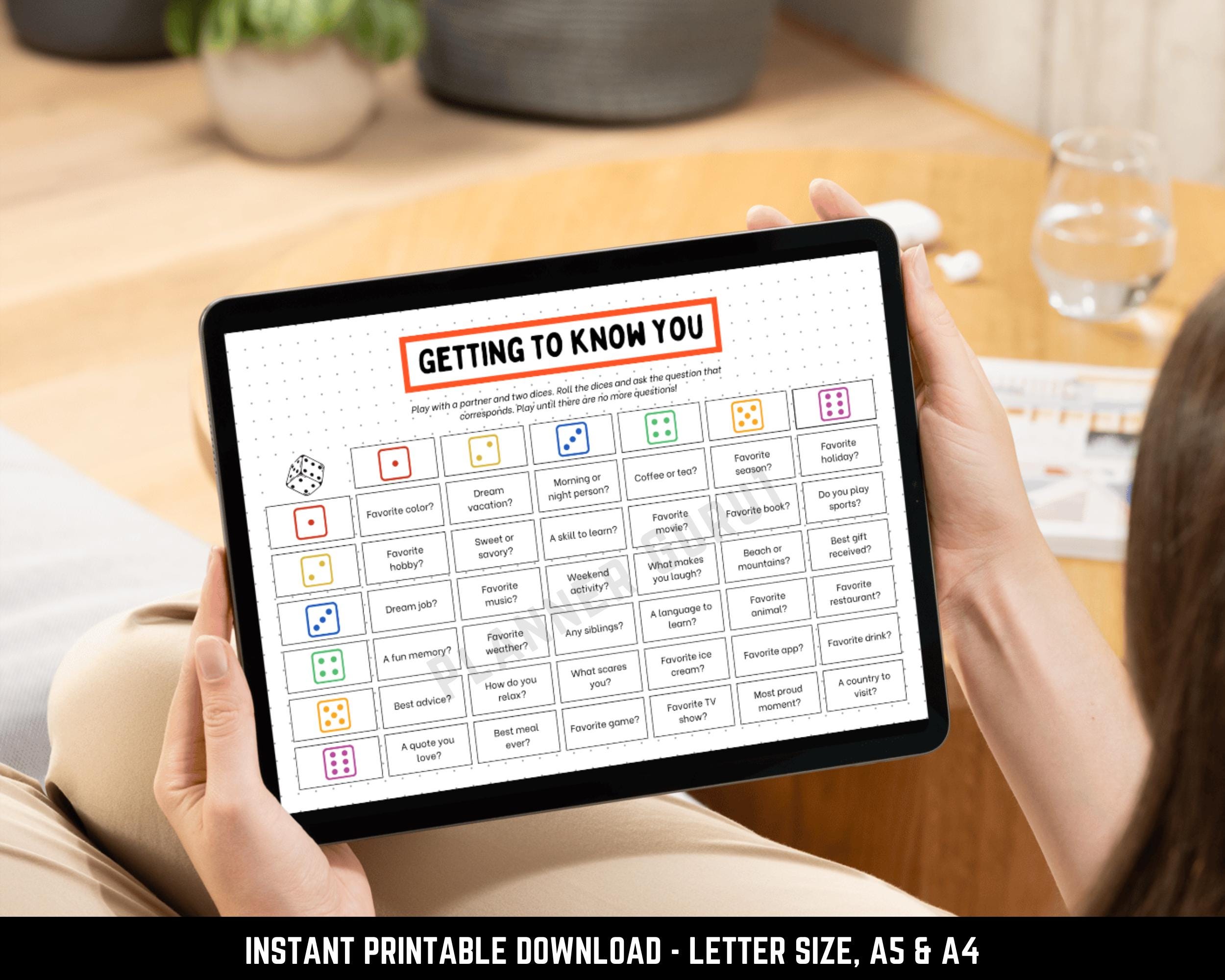 Editable Dicebreaker Roll & Tell Game | Icebreaker Questions | Group ...