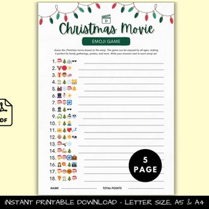 Christmas Movie Emoji Pictionary | Christmas Movie Emoji Game ...