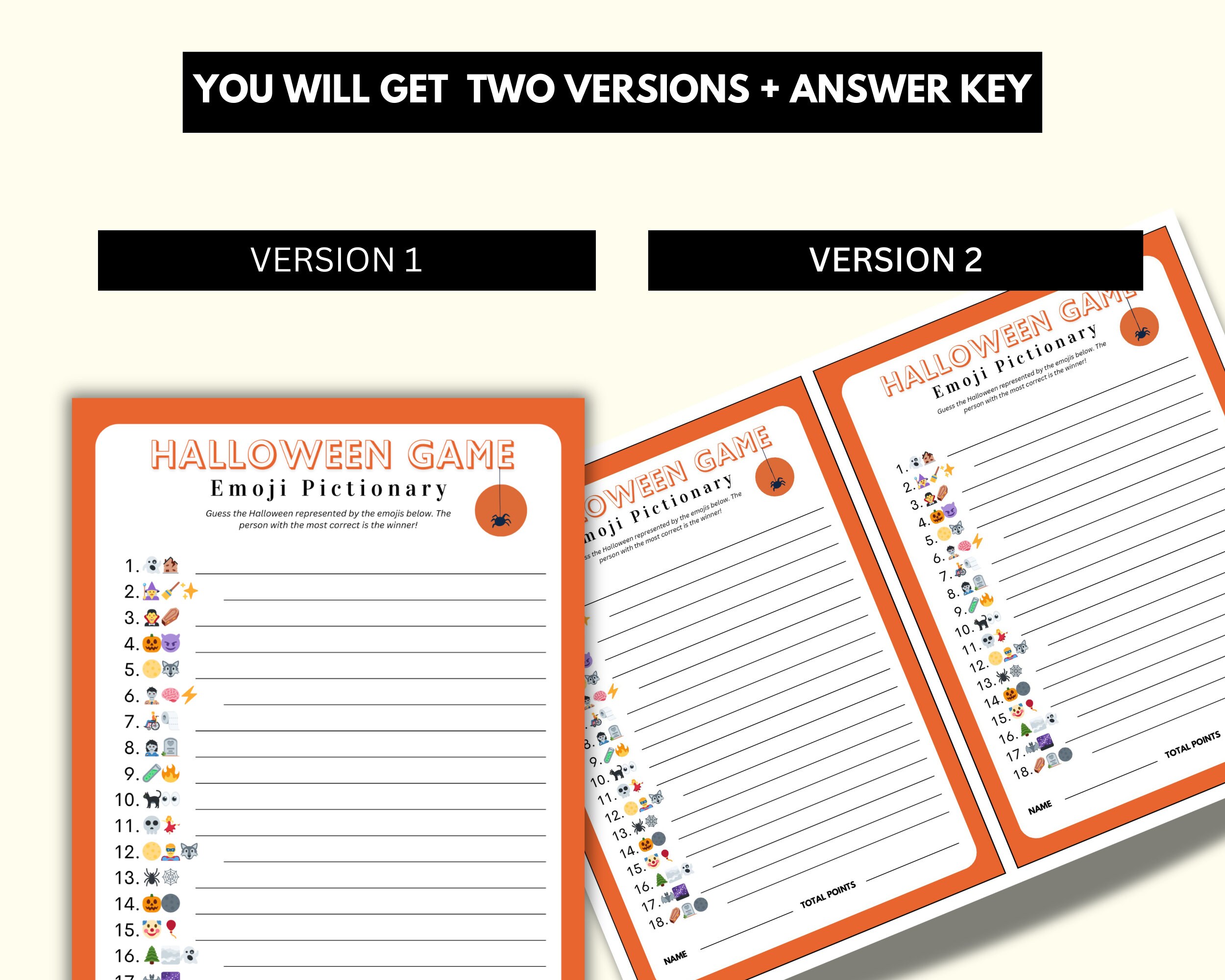 Halloween Emoji Game | Printable Halloween Pictionary | Fun Halloween ...