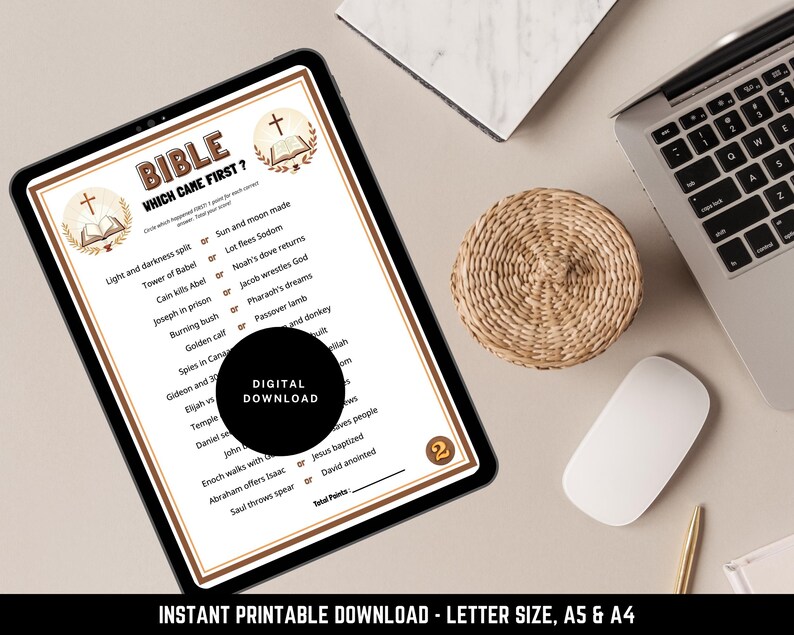 Bible Which Came First Trivia Game Printable – Christian Church Game ...