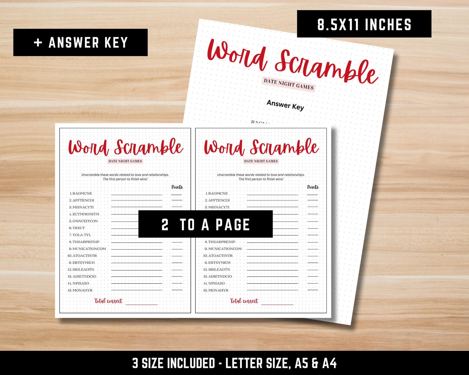 Date Night Games Bundle Printable | Couples Games for Weddings ...