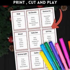 Christmas Taboo Game | Printable Holiday Party Game | Forbidden Word ...