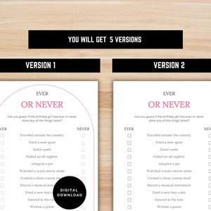 Ever or Never Birthday Party Games for Her | Fun Adult Birthday Games ...