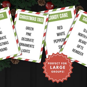 Christmas Taboo Game | Printable Christmas Party Game | Forbidden Word ...