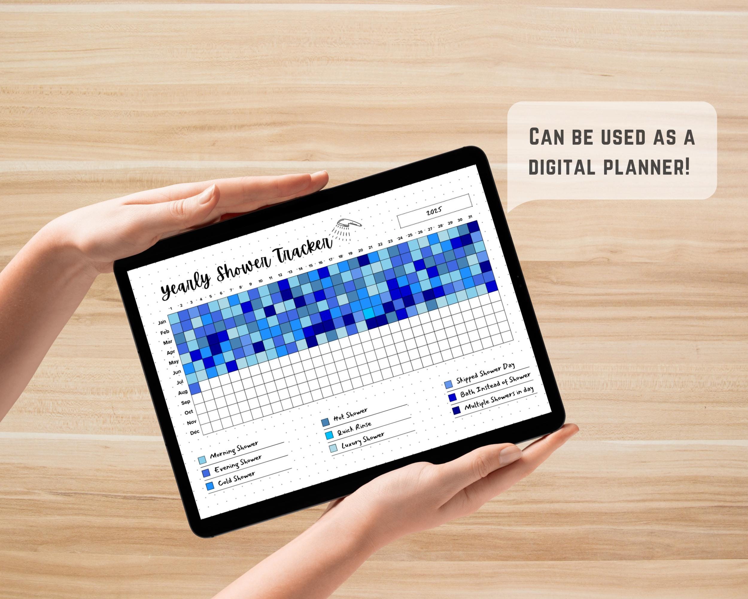 Shower Tracker Printable - Daily Hygiene Log, Bathroom Routine Chart ...
