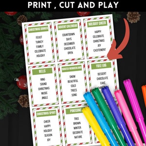 Christmas Taboo Game | Printable Christmas Party Game | Forbidden Word ...