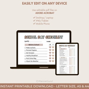 Editable Daily Schedule for Kids | Task Sheet for Kids | Daily ...