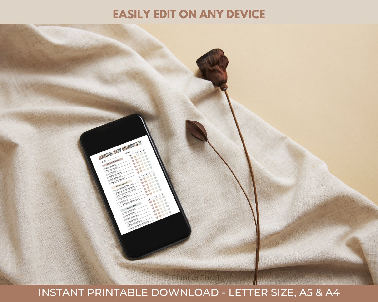 Editable Daily Schedule for Kids Task Sheet for Kids Daily Checklist ...