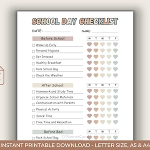 Editable Daily Schedule for Kids | Task Sheet for Kids | Daily ...