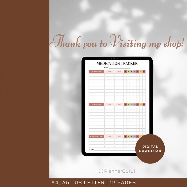Editable Medication Tracker Printable Easy Medicine Chart Weekly ...