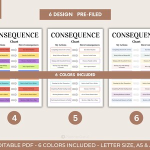 Customizable Consequence Chart, My Actions Have Consequences, School ...