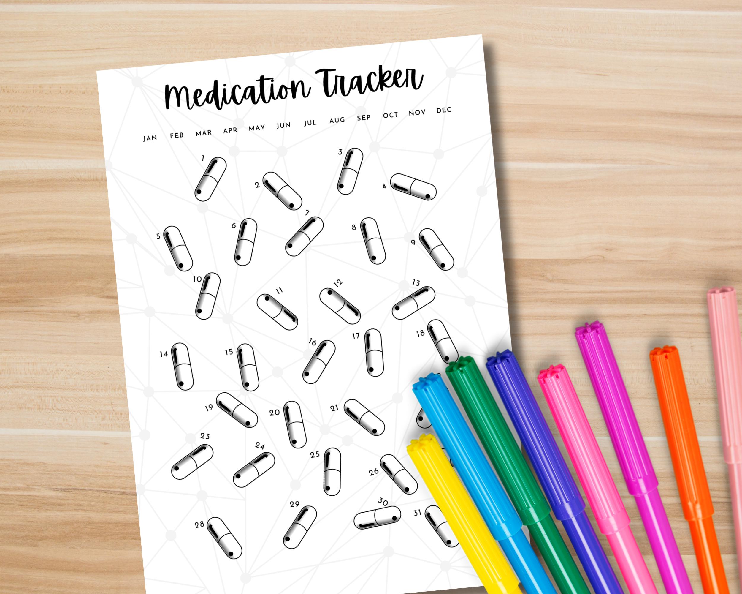 Medication Monthly Tracker - Printable Journal Page for Health ...
