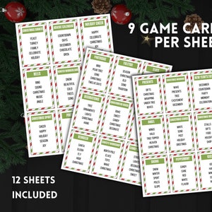 Christmas Taboo Game | Printable Christmas Party Game | Forbidden Word ...
