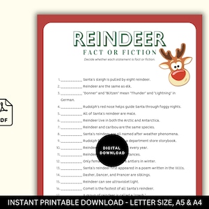 Reindeer Games Trivia | Fact or Fiction | Christmas True or False ...
