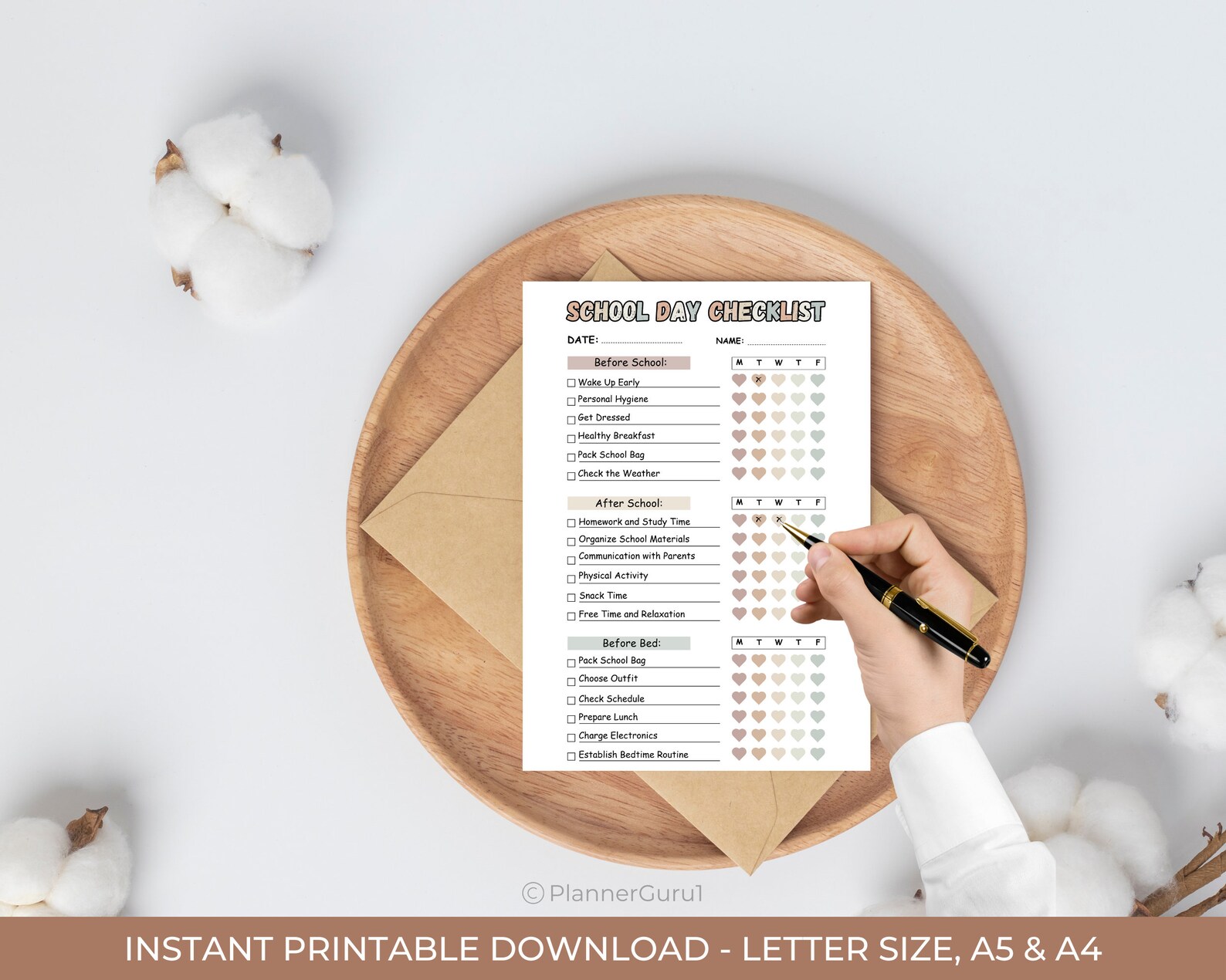 Editable Daily Schedule for Kids Task Sheet for Kids Daily Checklist ...