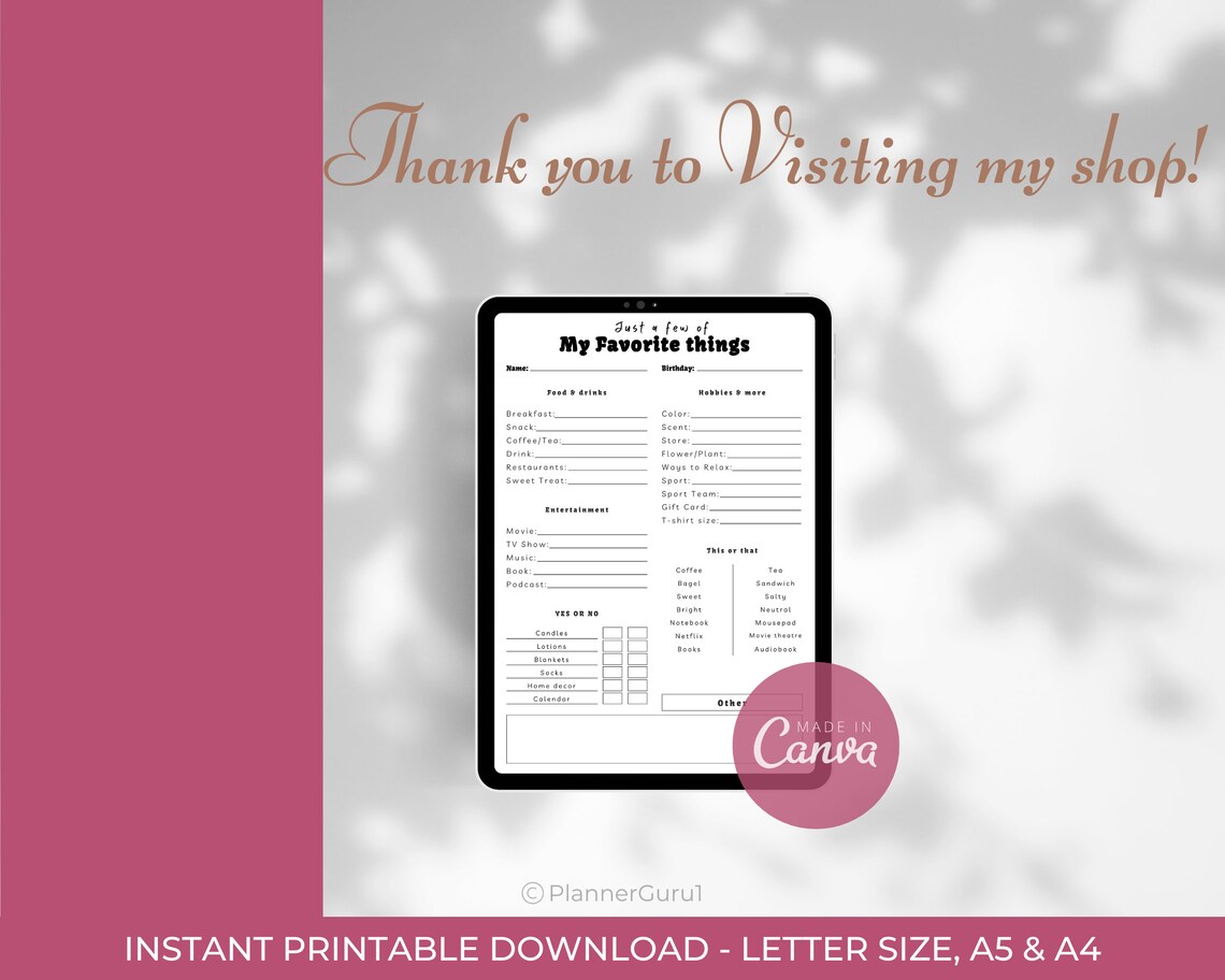 Employee Favorites Survey, Printable Coworker Questions, All About Me ...