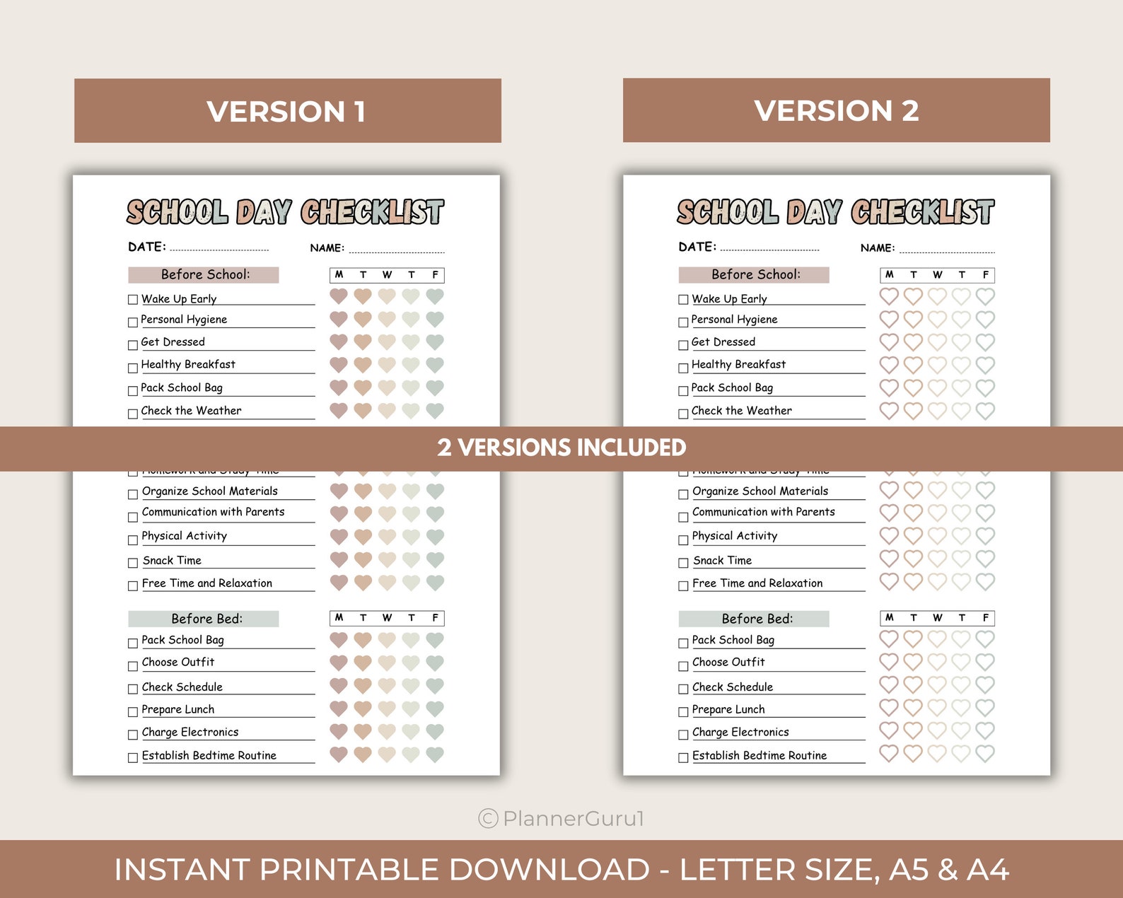 Editable Daily Schedule for Kids | Task Sheet for Kids | Daily ...