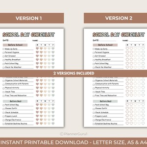 Editable Daily Schedule for Kids | Task Sheet for Kids | Daily ...