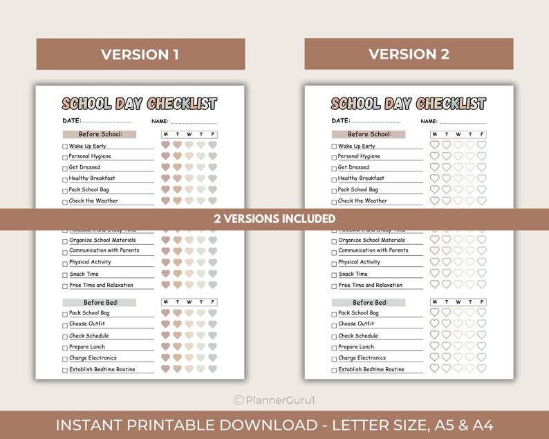 Editable Daily Schedule for Kids | Task Sheet for Kids | Daily ...