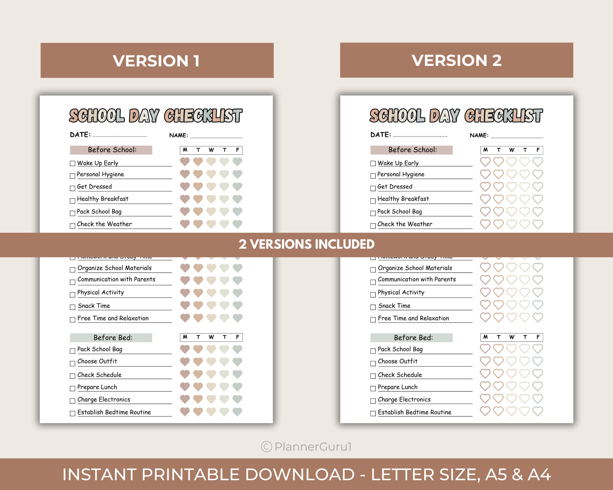 Editable Daily Schedule for Kids | Task Sheet for Kids | Daily ...