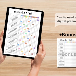 When Did I Last Tracker - Printable Journal Page, Habit Tracker, Task ...