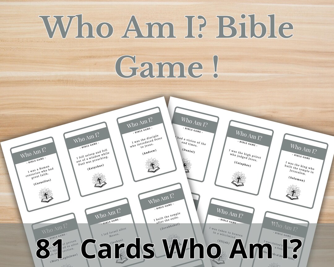 Who Am I? Bible Game | Fun Printable Christian Board Game | Bible Study ...