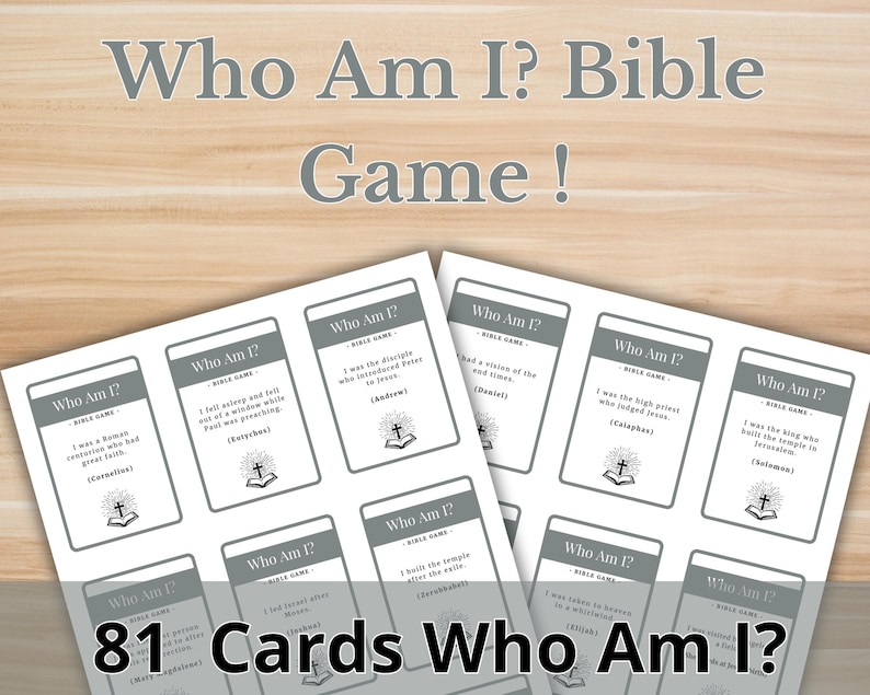 Who Am I? Bible Game | Fun Printable Christian Board Game | Bible Study ...