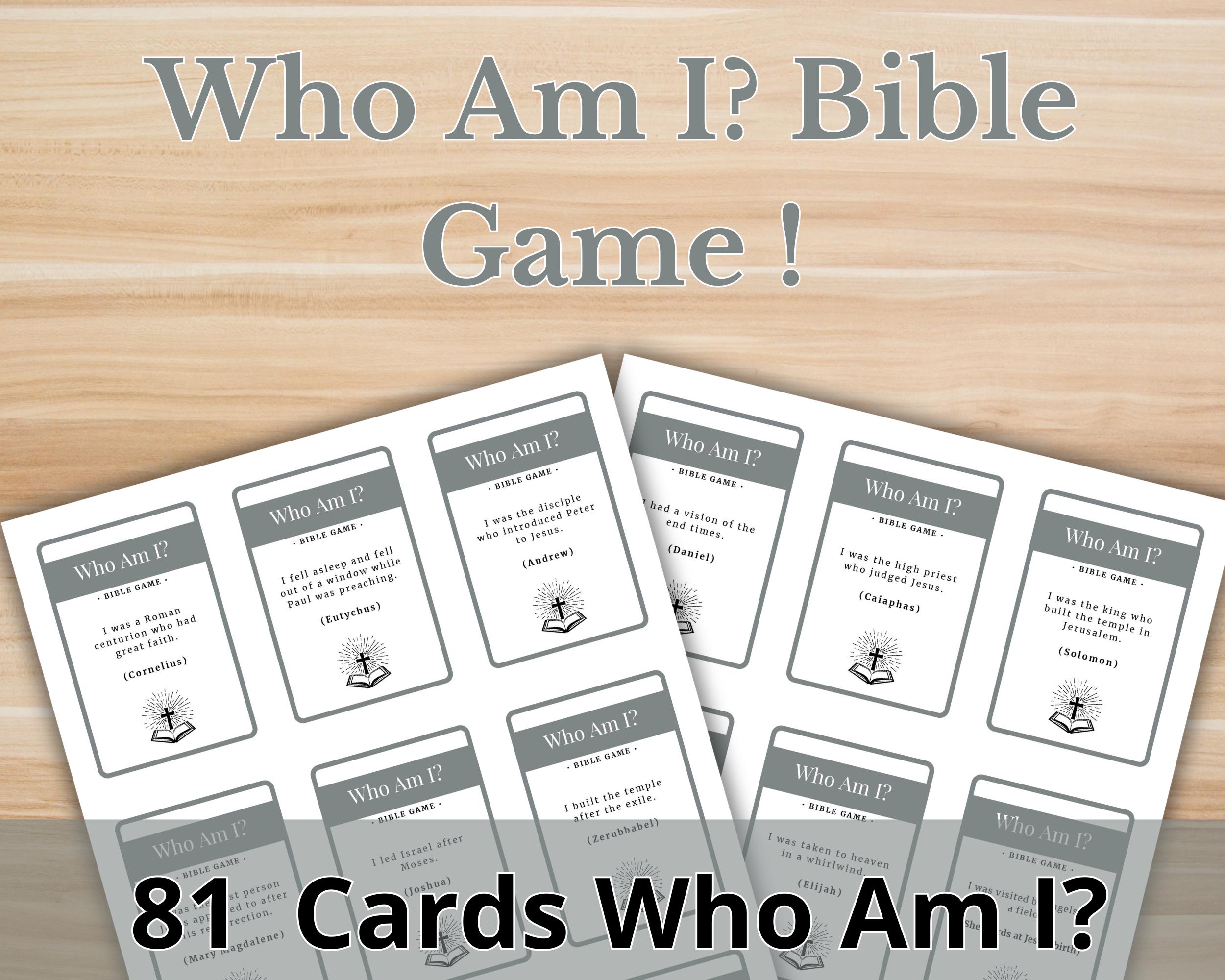 Who Am I? Bible Game | Fun Printable Christian Board Game | Bible Study ...