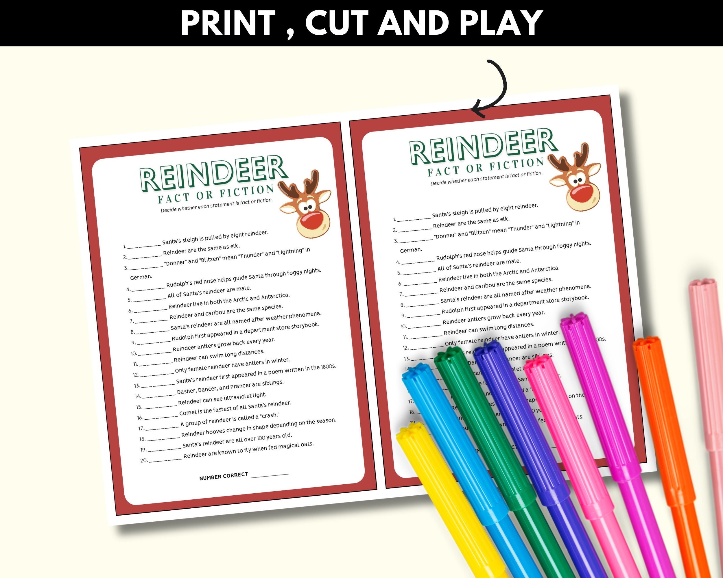 Reindeer Games Trivia | Fact or Fiction | Christmas True or False ...