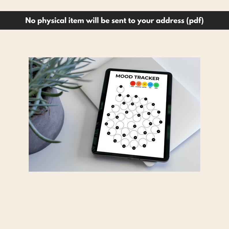 Mood Tracker Printable, Monthly Mood Log, Health Tracker, A4 A5 ...