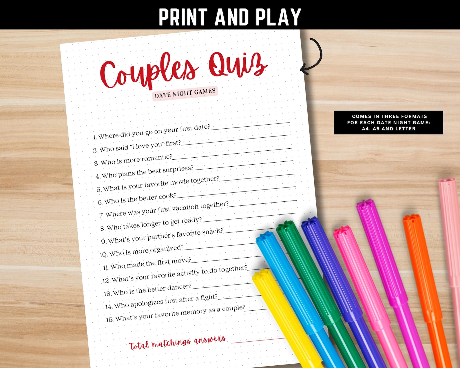 Date Night Games Bundle Printable | Couples Games for Weddings ...